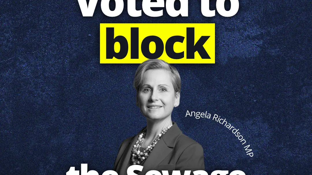 Angela Richardson, Conservative MP for Guildford blocks new sewage bill ...